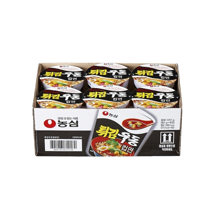 농심 튀김우동컵62g*6입 | 배민 장보기∙쇼핑