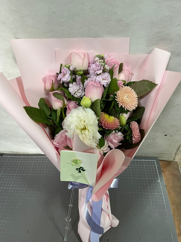 핑크계절꽃다발 배민 장보기∙쇼핑