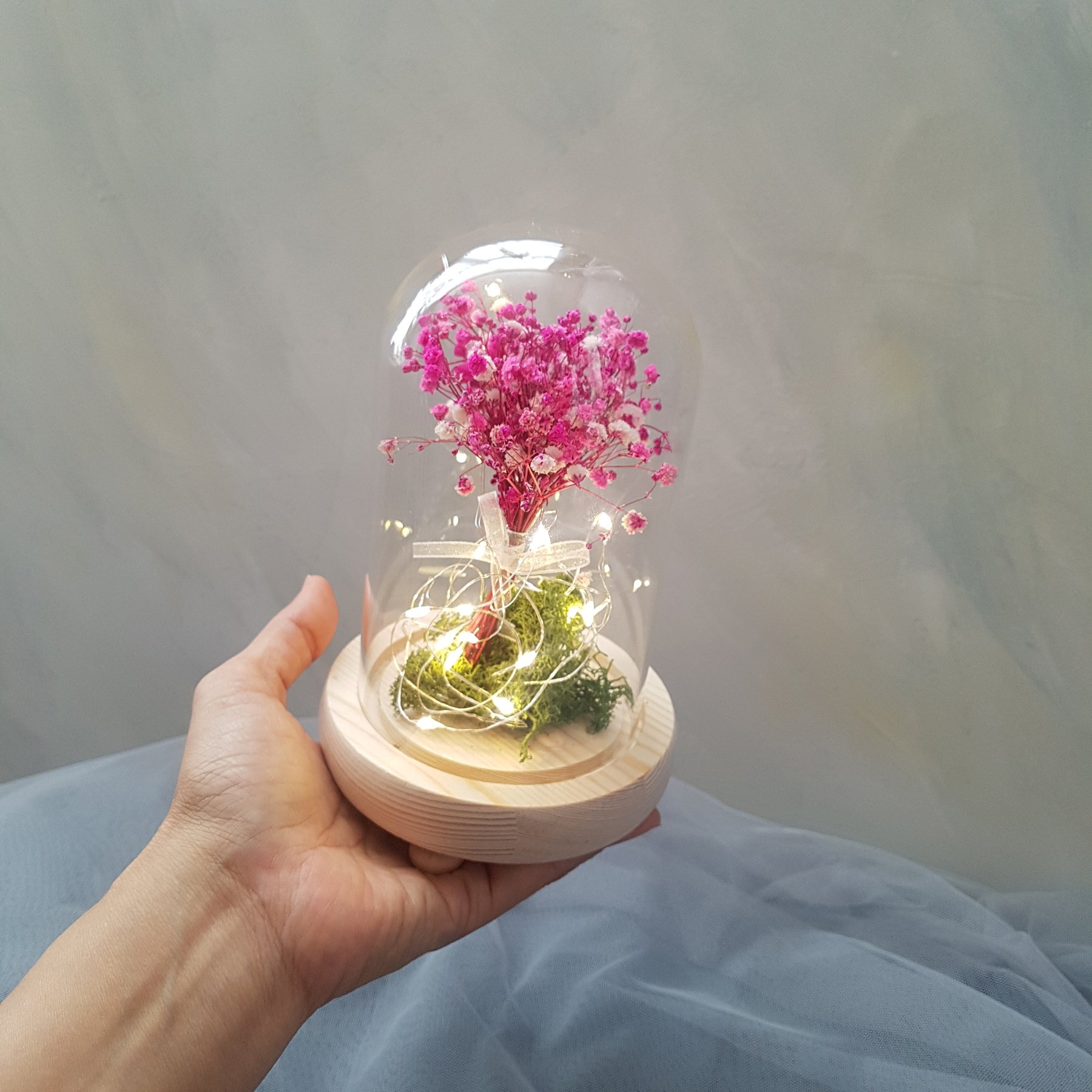 핑크안개 유리돔 프리저브드핑크안개s유리돔 배민 장보기∙쇼핑