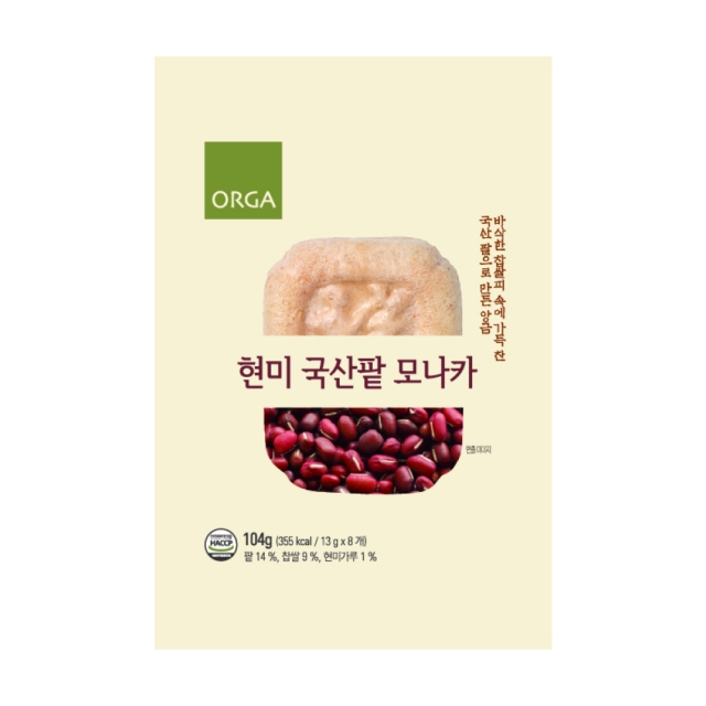 Orga 현미 국산팥 모나카 13gx8ea 배민 장보기∙쇼핑