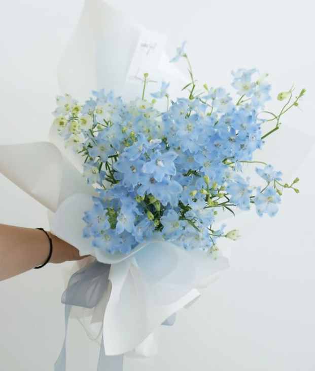 S사이즈 꽃다발 블루델피늄 배민 장보기∙쇼핑