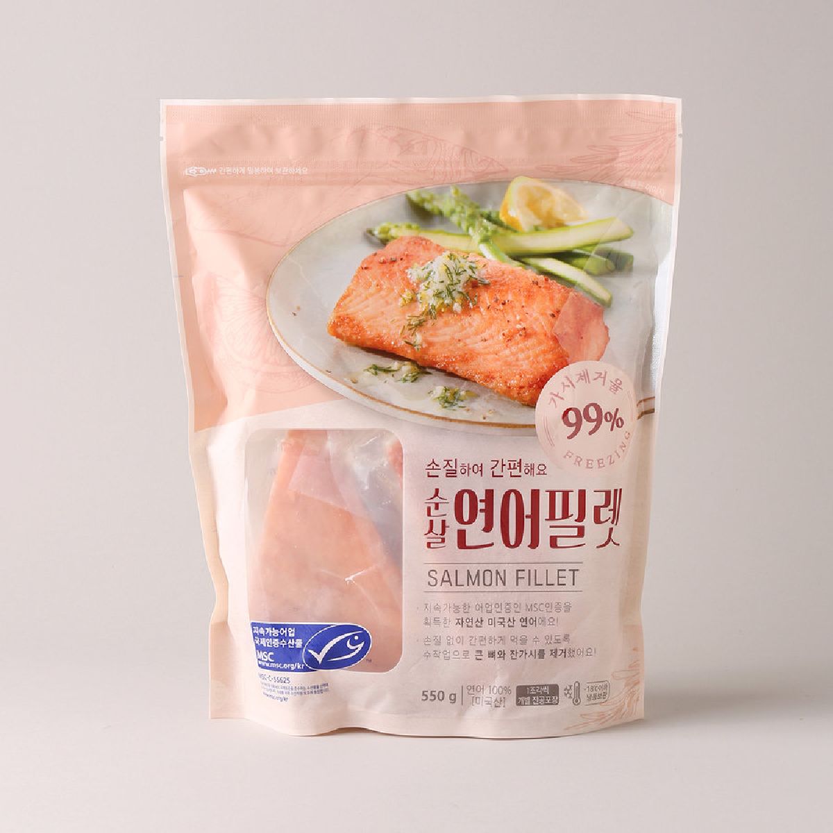 Msc인증 순살연어필렛 550g팩 가시제거율 99 배민 장보기∙쇼핑