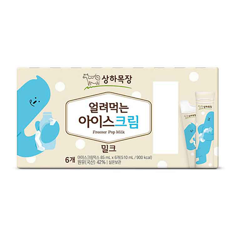 매일상하목장 얼려먹는아이스밀크85mlx6 배민 장보기∙쇼핑