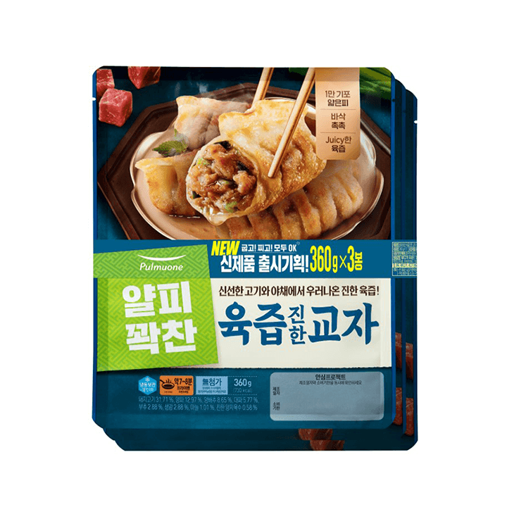 풀무원 얇피꽉찬 육즙진한교자 360g*3 | 배민 장보기∙쇼핑
