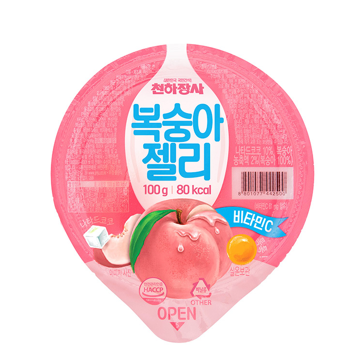 진주천하장사복숭아젤리100g 배민 장보기∙쇼핑