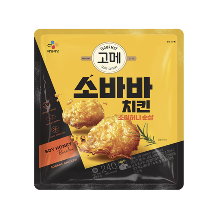CJ 고메 소바바치킨 소이허니순살240g | 배민 장보기∙쇼핑