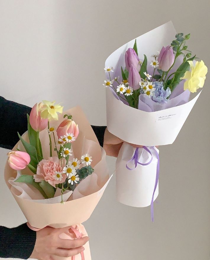 오늘의 꽃포장 색상랜덤 배민 장보기∙쇼핑