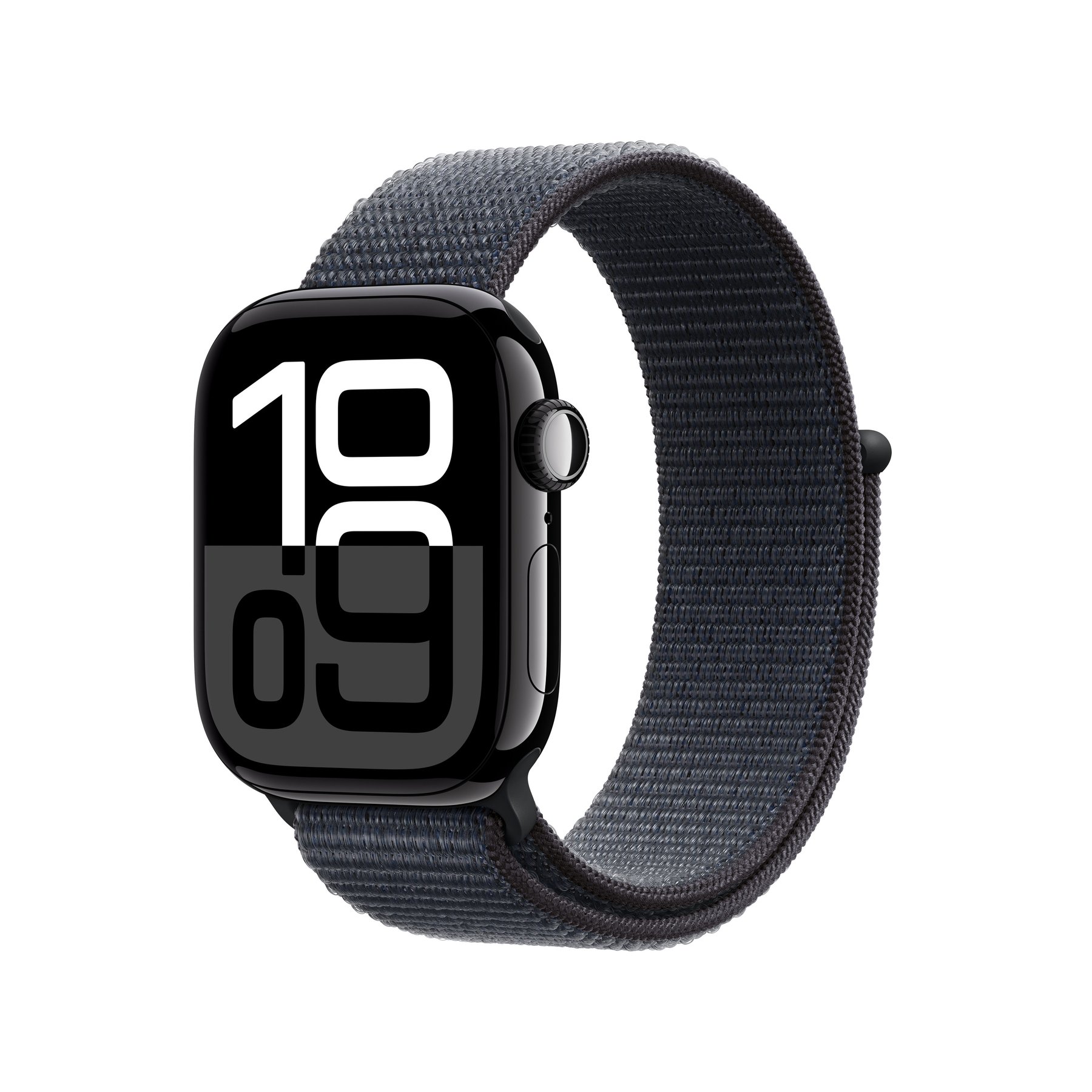 Apple Watch Series 10 Gps 42mm 제트 블랙 알루미늄 케이스 잉크 스포츠 루프 Mwwg3kha