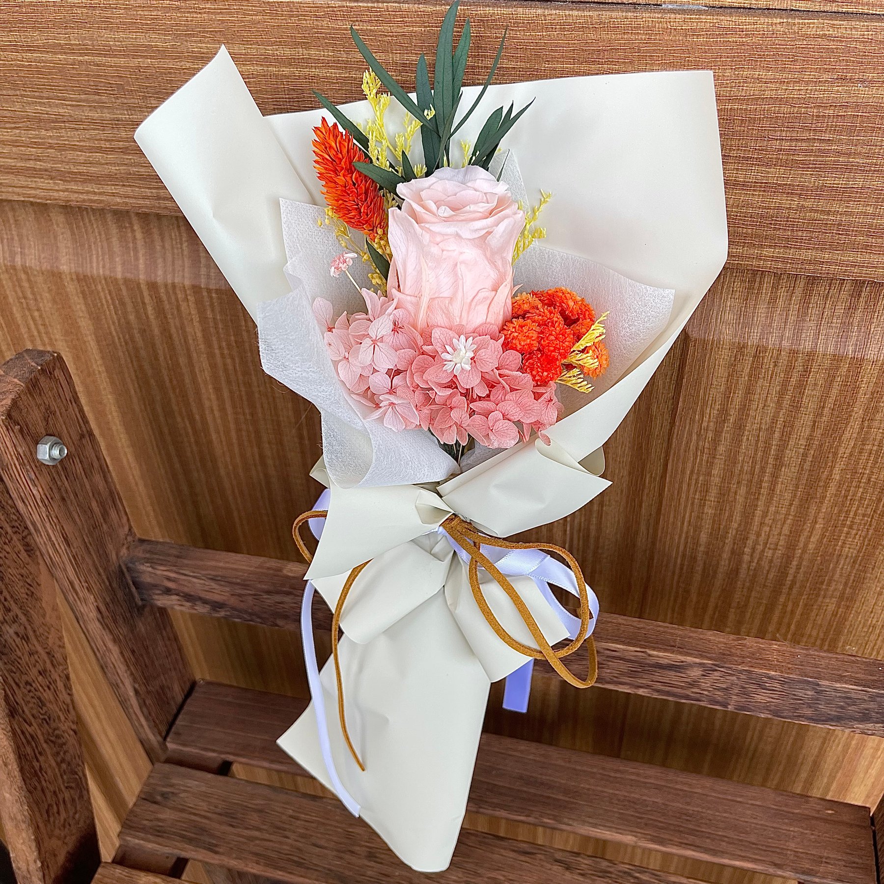 미니꽃다발 은은한 피치장미 배민 장보기∙쇼핑