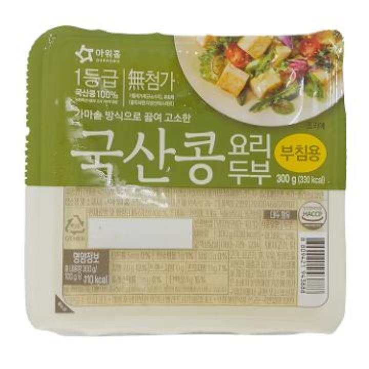 가마솥국산콩두부부침용 300g아워홈 배민 장보기∙쇼핑