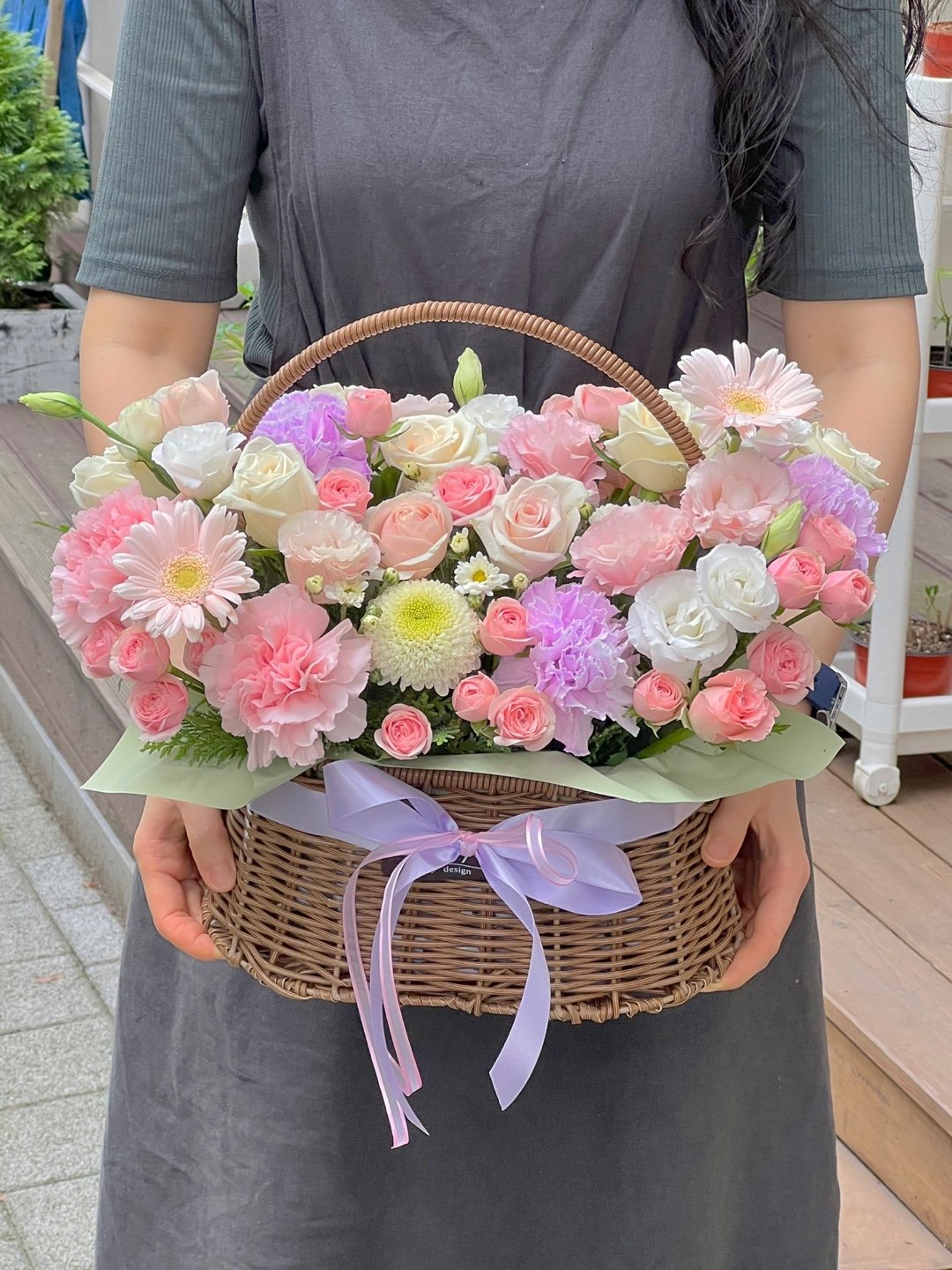중형사이즈 꽃바구니 배민 장보기∙쇼핑