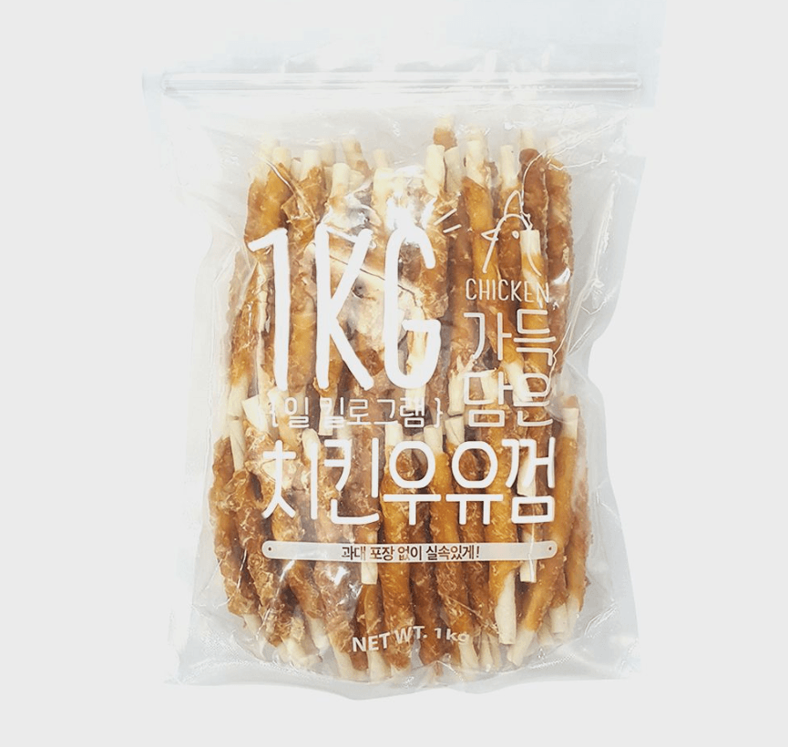 슈퍼츄 치킨우유껌 1kg 배민 장보기∙쇼핑