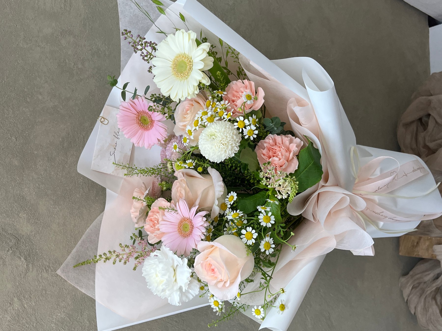 피치 대형 꽃다발 배민 장보기∙쇼핑