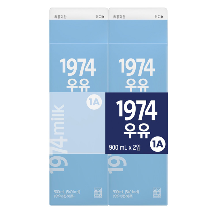 1974우유900ML(2입) | 배민 장보기∙쇼핑