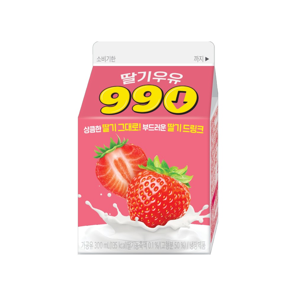 빙그레)990딸기우유 | 배민 장보기∙쇼핑