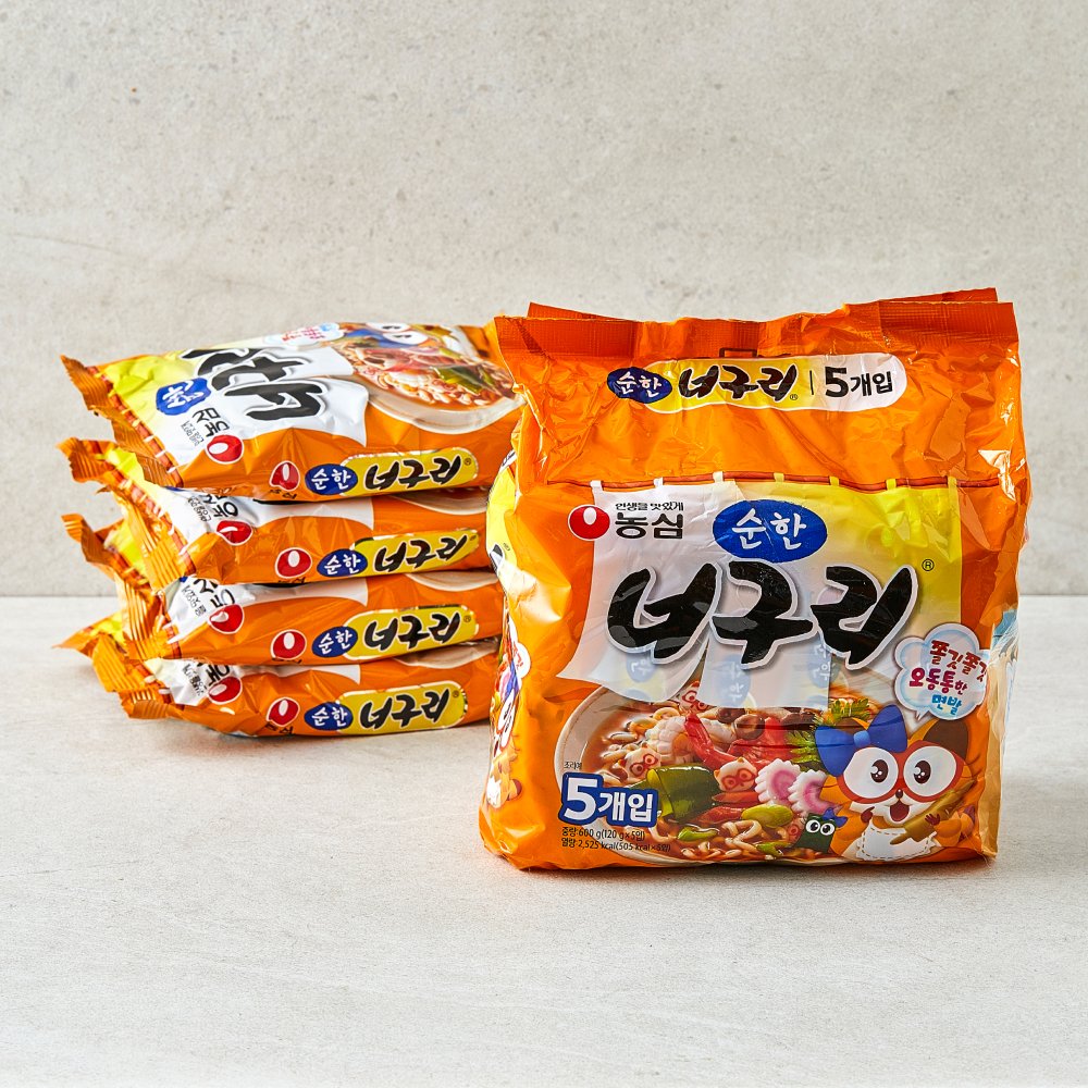 농심 순한너구리120gx5 배민 장보기∙쇼핑