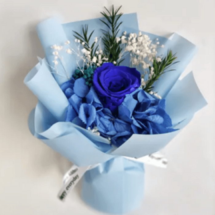 블루 프리저브드 미니꽃다발 배민 장보기∙쇼핑