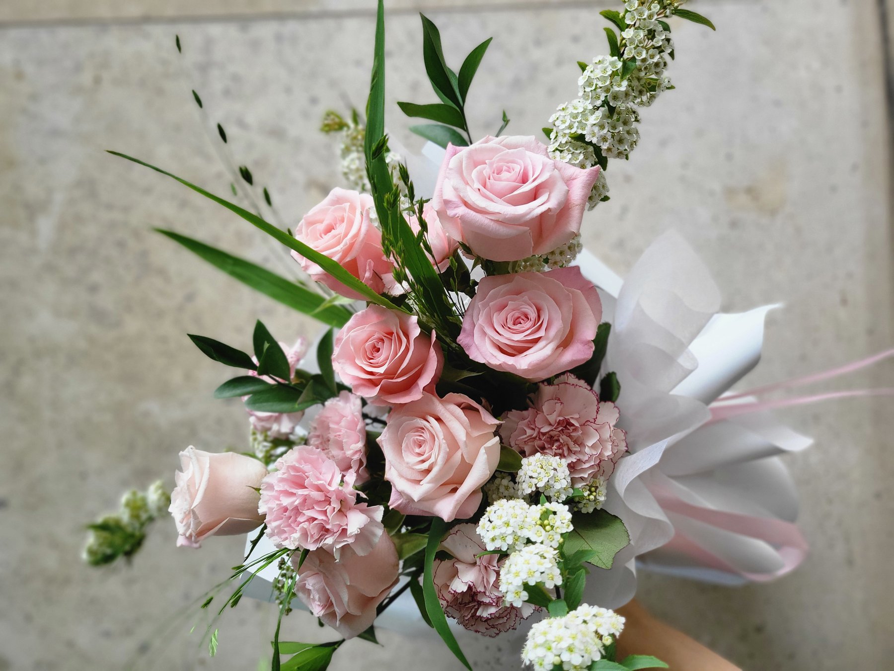 꽃다발 M 기본메세지카드 봉투 배민 장보기∙쇼핑