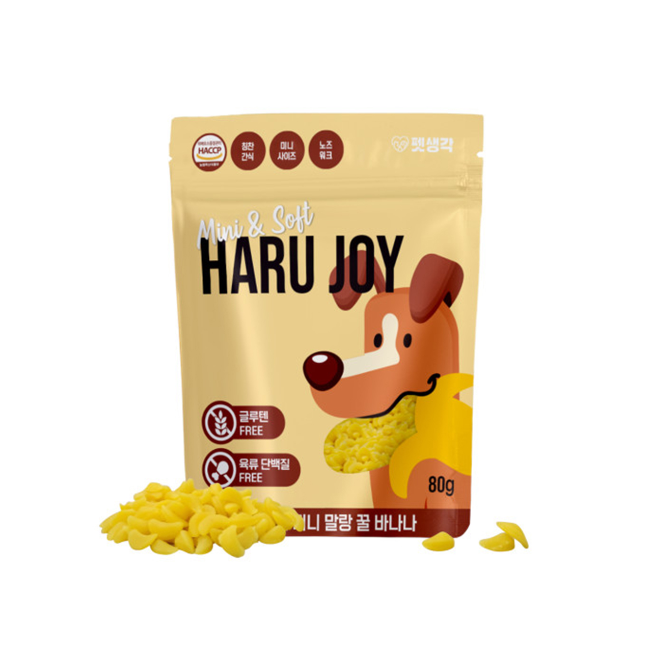 펫생각 노즈워크 훈련용 미니말랑 꿀바나나 파우치 80g 배민 장보기∙쇼핑