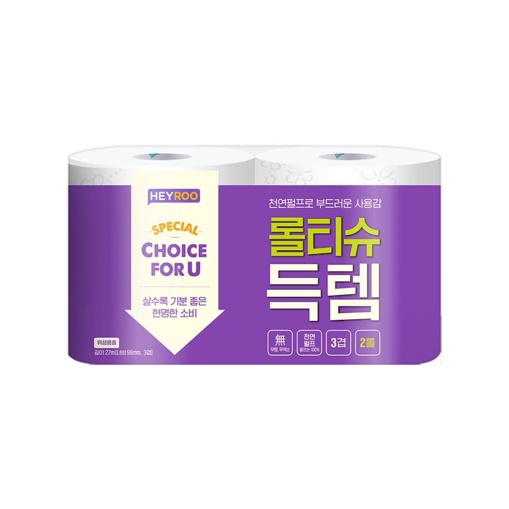 HEYROO롤티슈득템2롤 | 배민 장보기∙쇼핑