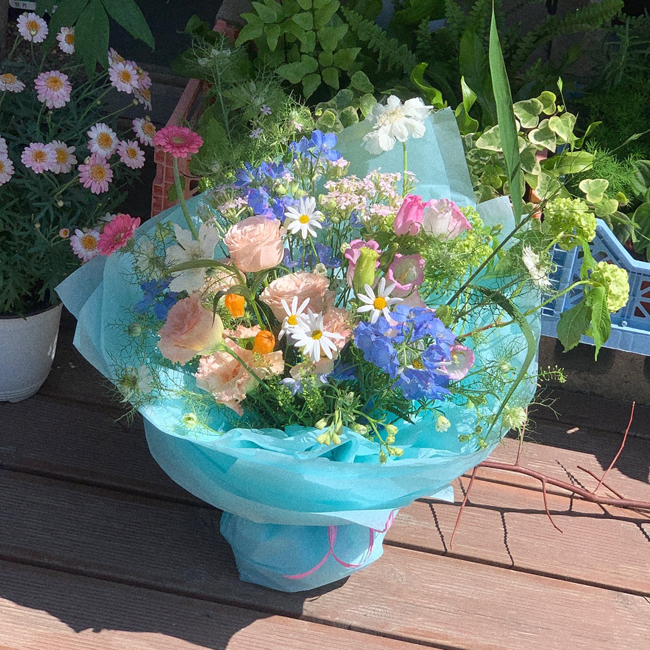 L 꽃다발습자지포장지 배민 장보기∙쇼핑