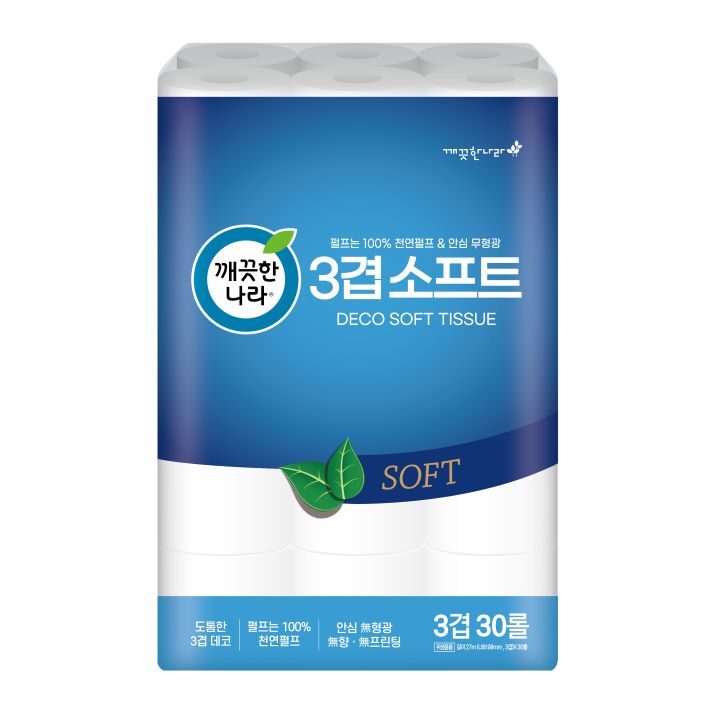 B2)깨끗한나라 3겹 소프트 27m 30롤 | 배민 장보기∙쇼핑