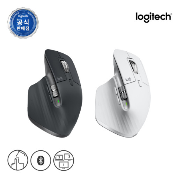 기획 로지텍logitech Mx Master 3spg 무선 마우스 8000dpi 7버튼 페일그레이 색상 배민