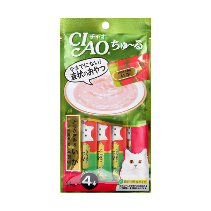이나바 챠오츄르 닭가슴살and오징어 4pc 배민 장보기∙쇼핑