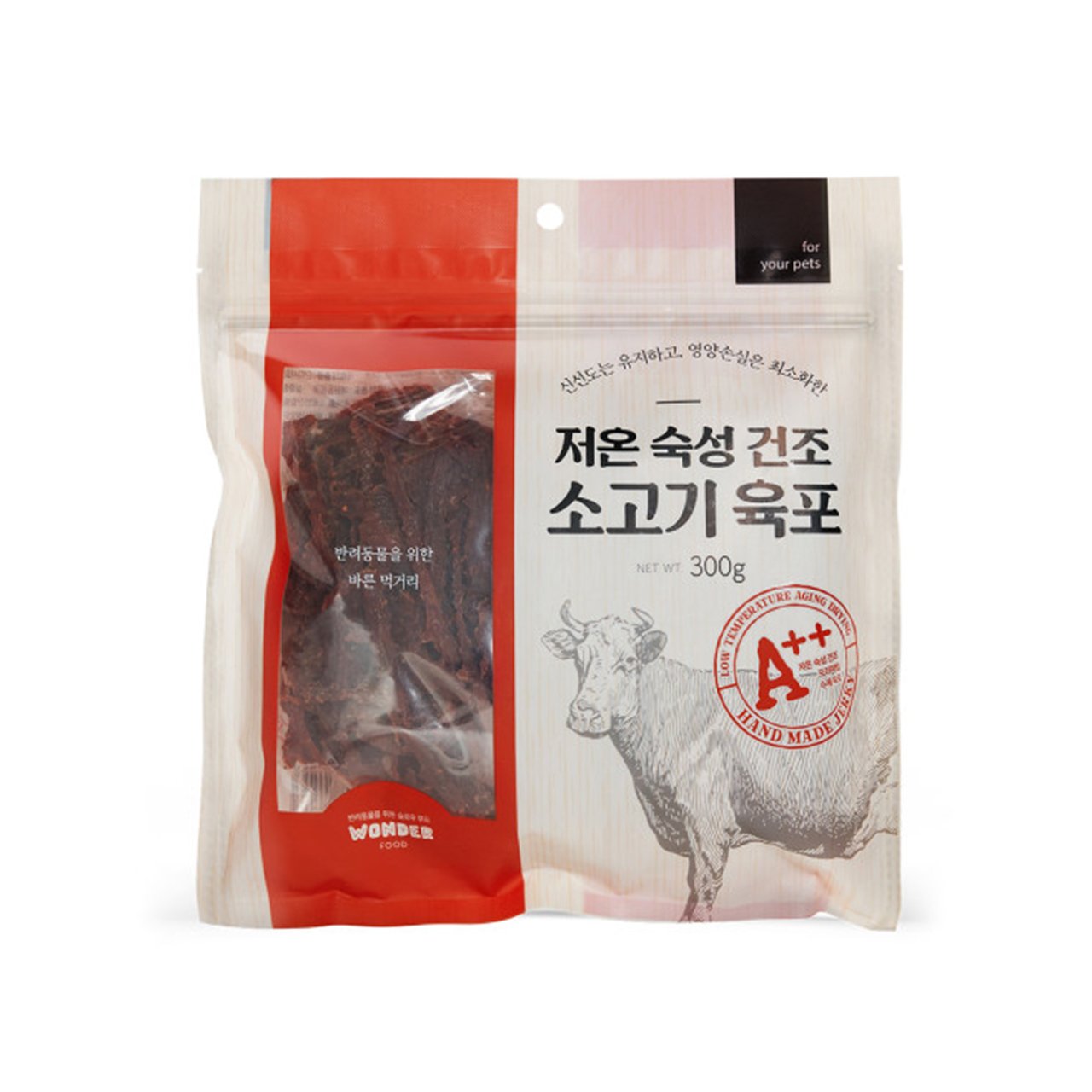 원더푸드 저온숙성건조 소고기 육포 300g 배민 장보기∙쇼핑