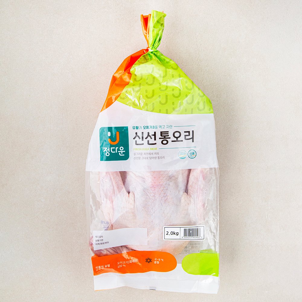 오리 1마리닭도리탕용 백숙용 구이용 배민 장보기∙쇼핑