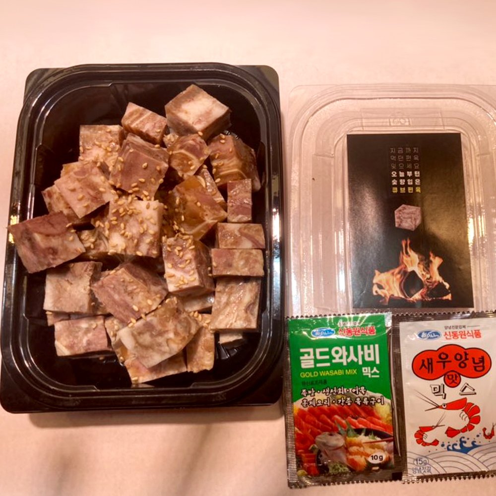 쫄깃쫄깃 훈제큐브편육 1팩 양산번영회 부산갈매기족발 배민 장보기∙쇼핑