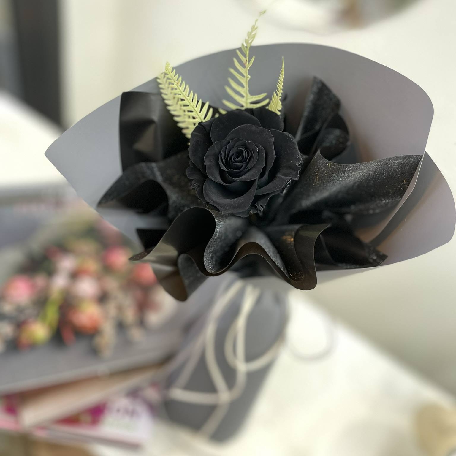 프리저브드플라워 장미꽃다발 블랙장미 배민 장보기∙쇼핑